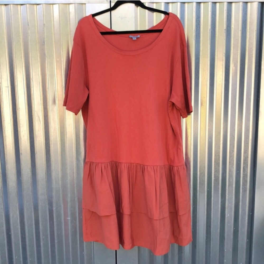 Cos Oversized Tiered Midi Shift Dress - Gem